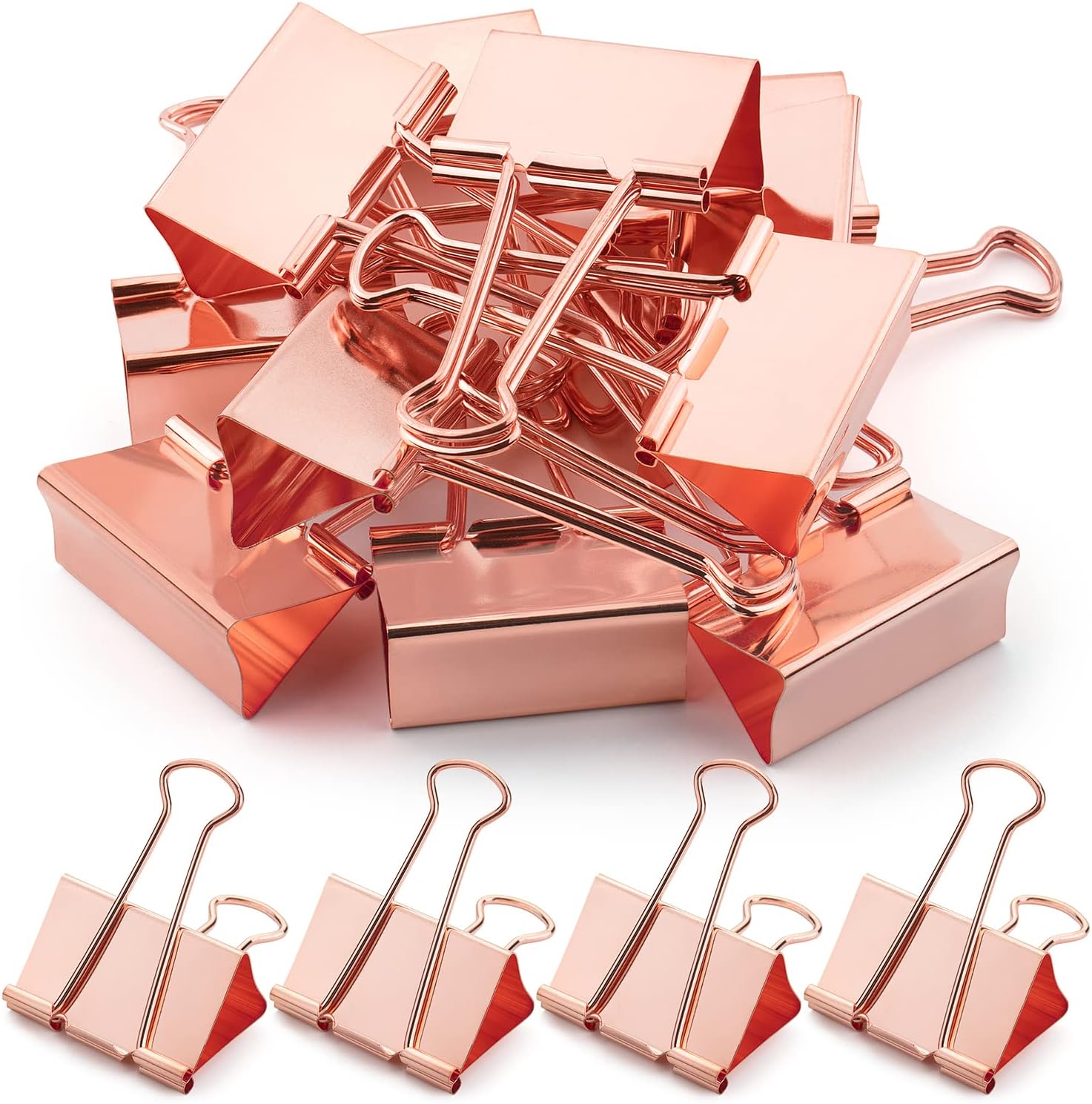 Mr. Pen- Large Binder Clips, 2 Inch, 12 Pack, Rose Gold, 2 inch Binder ...