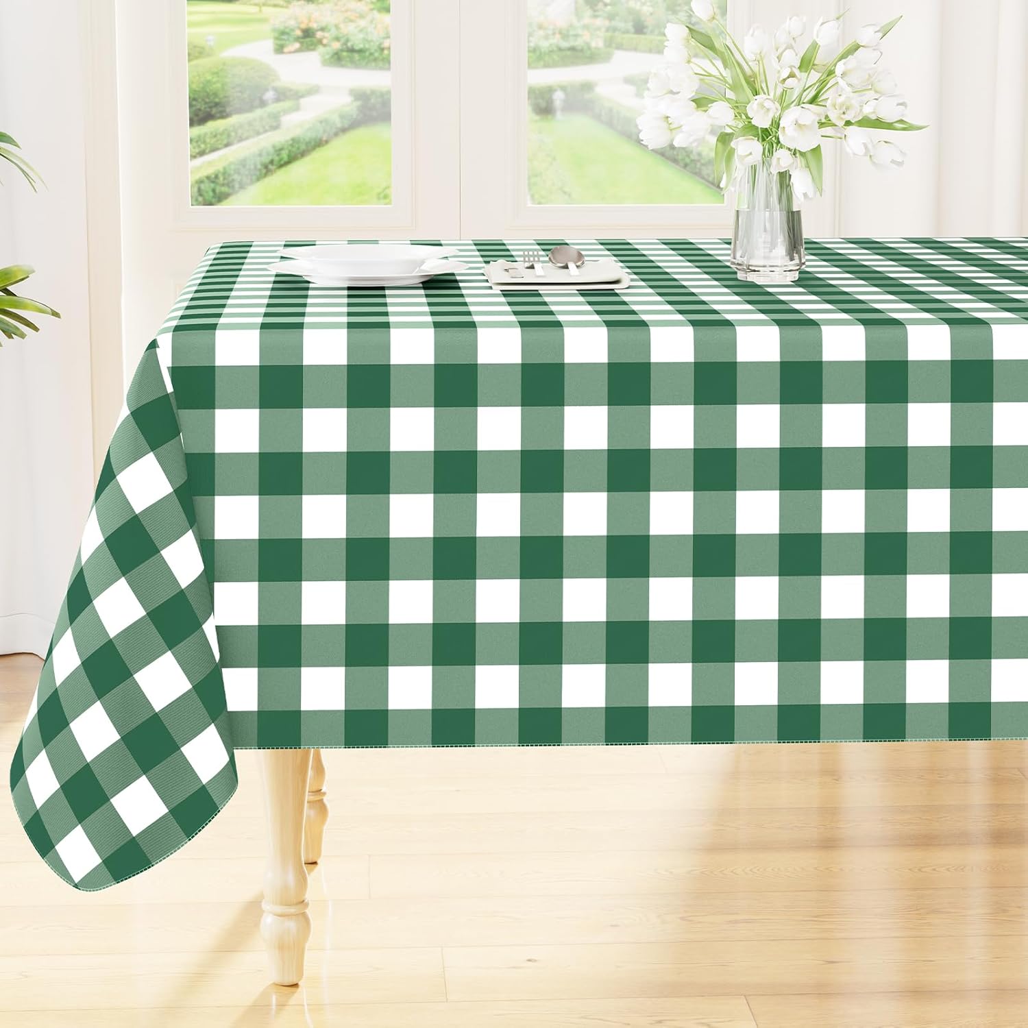 Amazon.com: Smiry Rectangle Table Cloth, Waterproof Vinyl Tablecloth ...