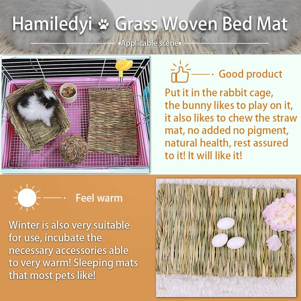Snapklik.com : Grass Mat For Rabbit Bunny Chew Toys Woven Bed Mat For ...