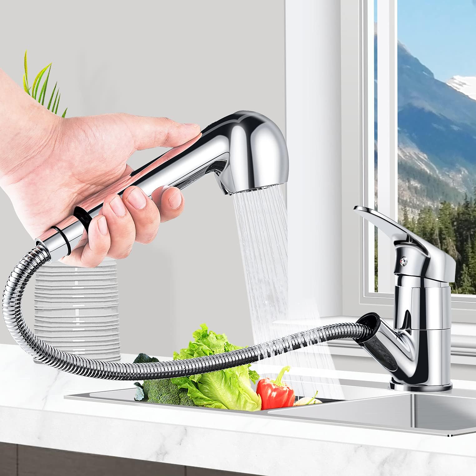 HTD Chrome Shower Mixer Tap Outlet Caravan Motorhome Boat : Amazon.co ...