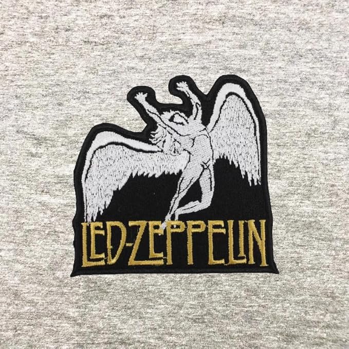 Amazon.com: Loustextil Embroidered Patch - Led-Zeppelin Icarus Logo ...