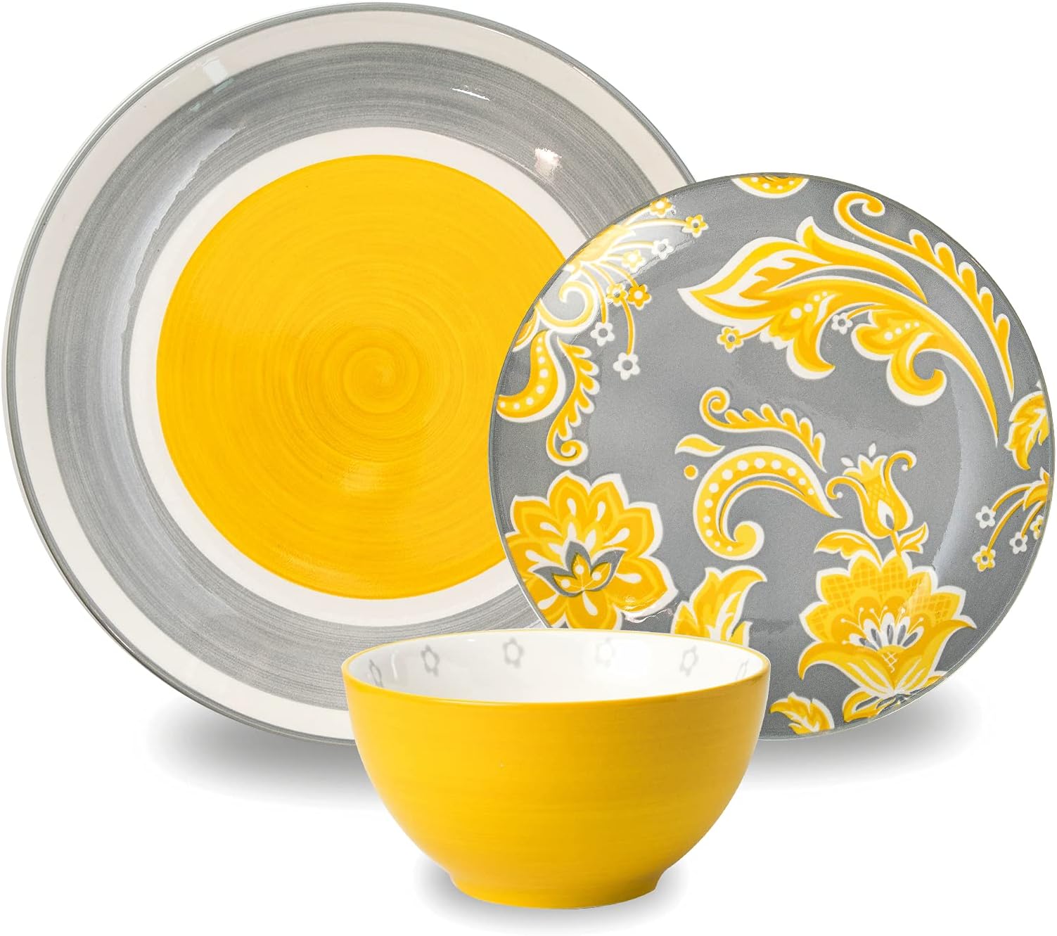 Amazon.com | MOROCCAN GREY 16 PIECE DINNERWARE SET: Dinnerware Sets