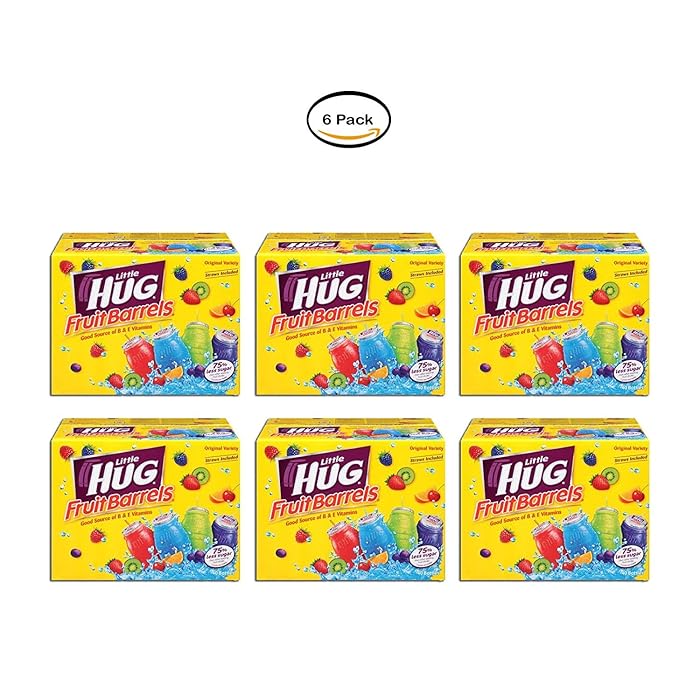 Buy PACK OF 6 - Little Hug Fruit Drink Barrels, Original Variety Pack ...