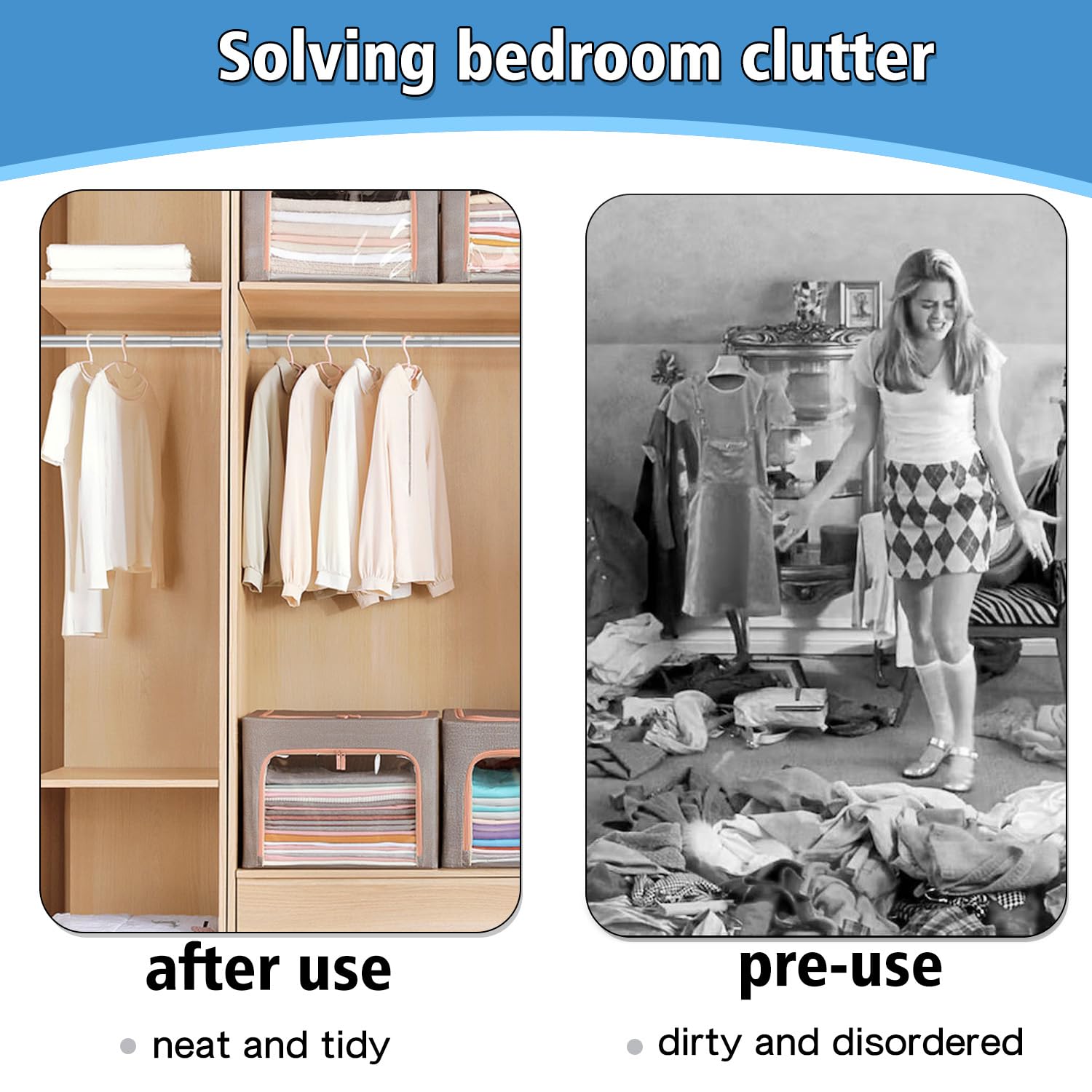 Snapklik.com : Luvenia Silver Closet Rod For Hanging Clothes, 28 To 74 ...