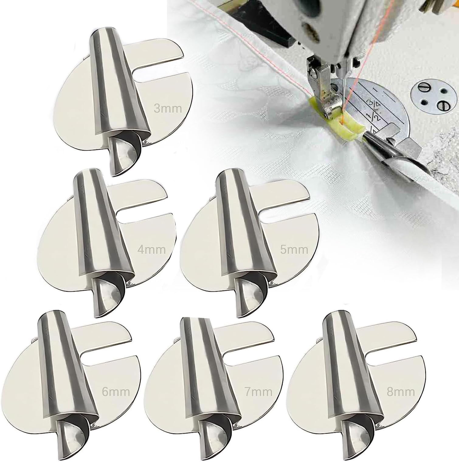 Amazon.com: 8Pcs Sewing Rolled Hemmer Foot Universal Set [3-10mm/8 ...