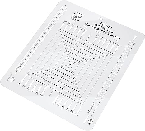 Amazon.com: June Tailor Half-Square & Quarter-Square Triangles Ruler