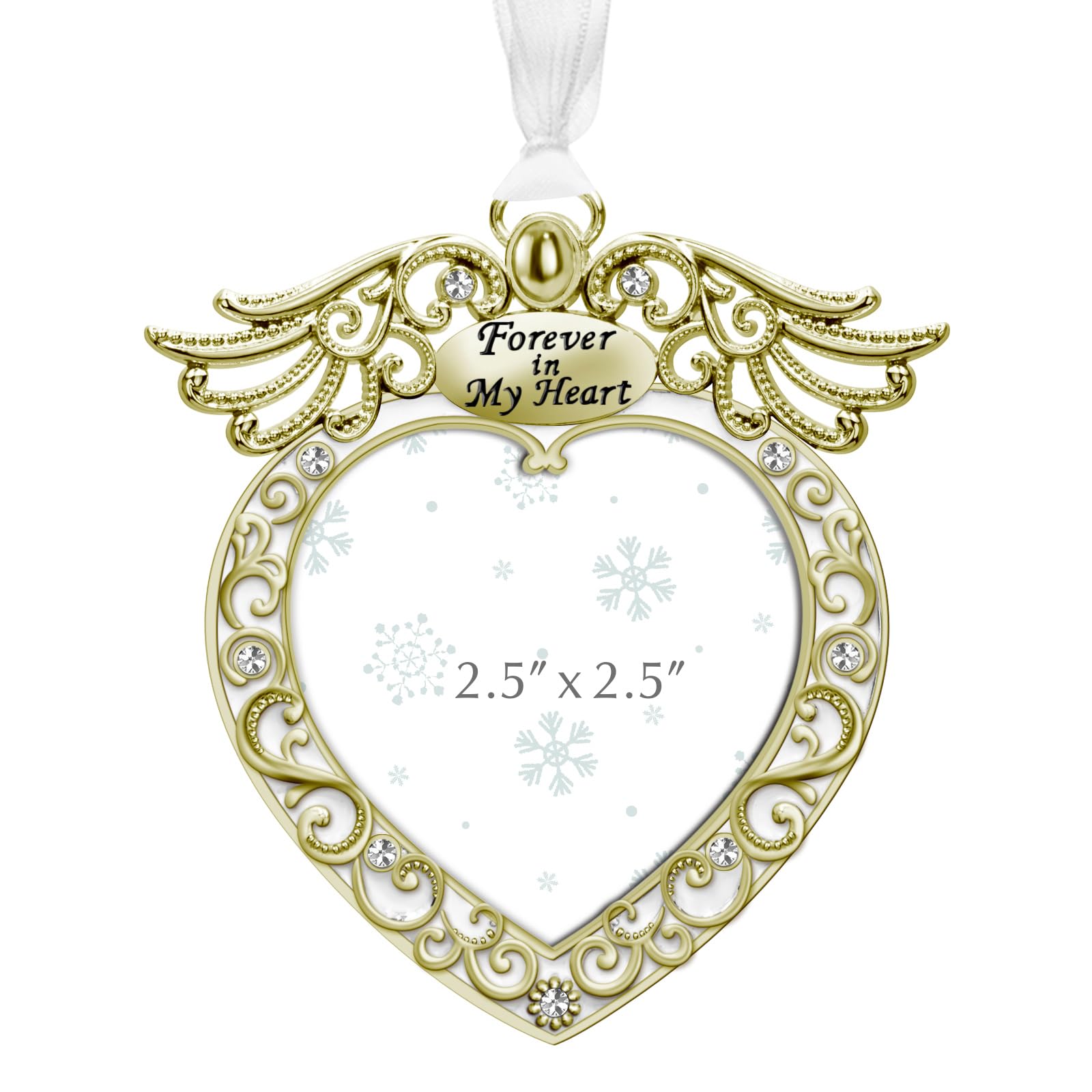 Amazon.com: Mulumu Christmas Tree Ornament Picture Frame Metal Hanging ...