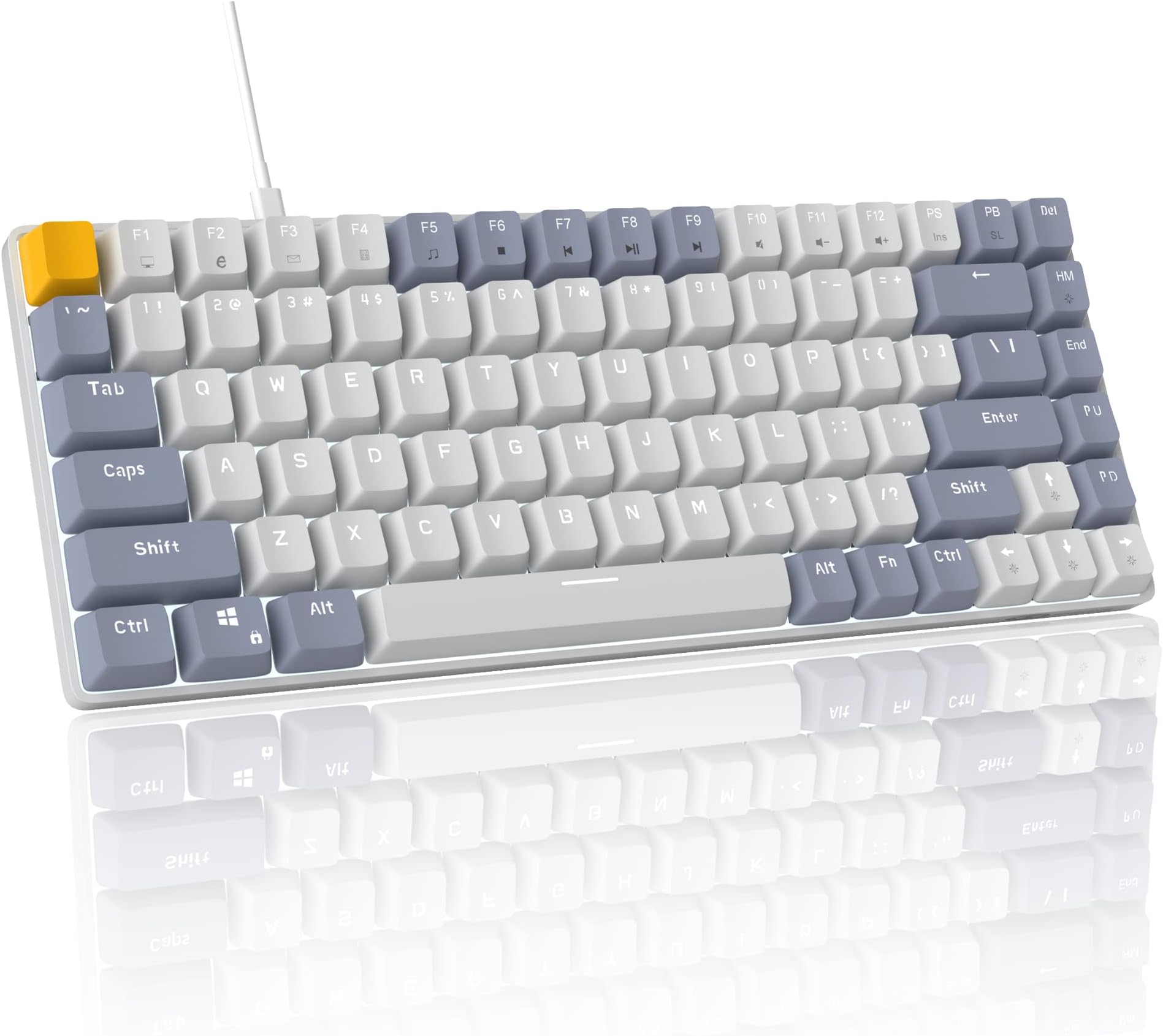 MageGee 75% Mechanical Keyboard, Wired Gaming Keyboard with Red ...