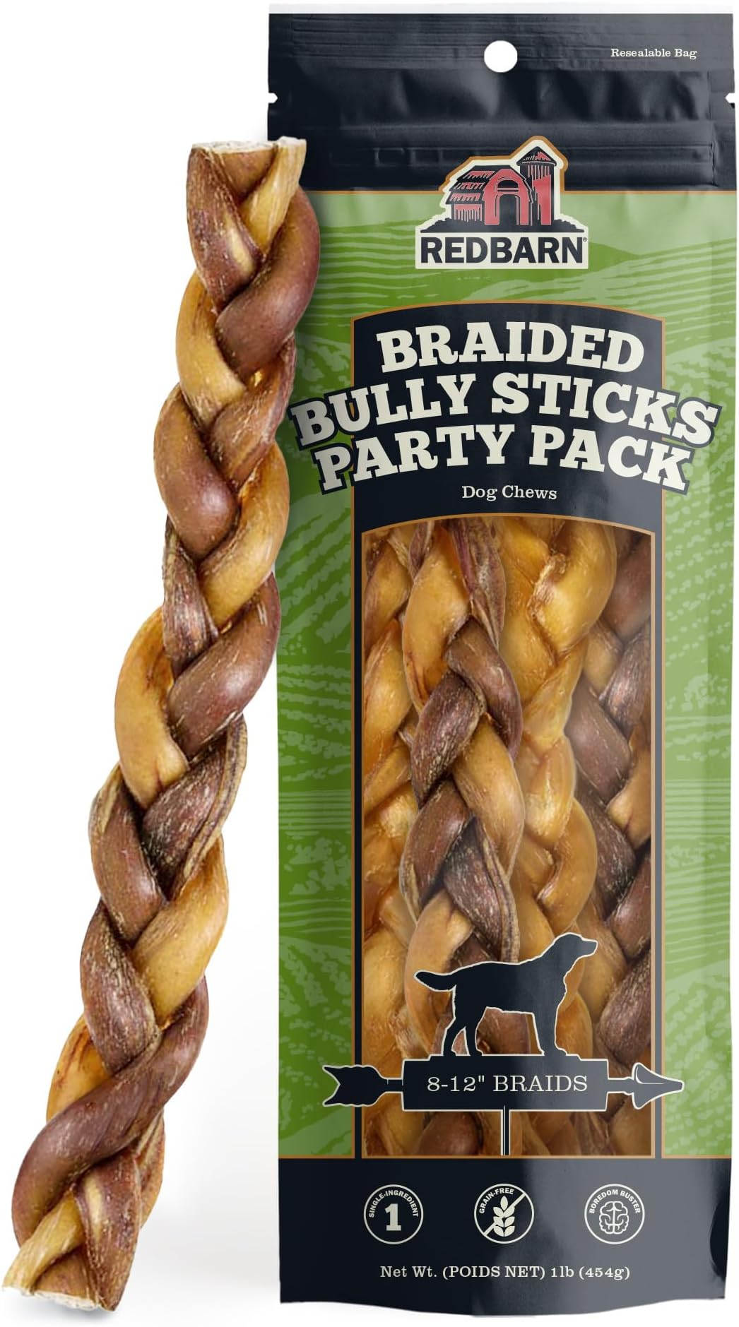 Amazon.com: Top Dog Chews - 12" Braided Bully Sticks (10 Pack), 100% ...