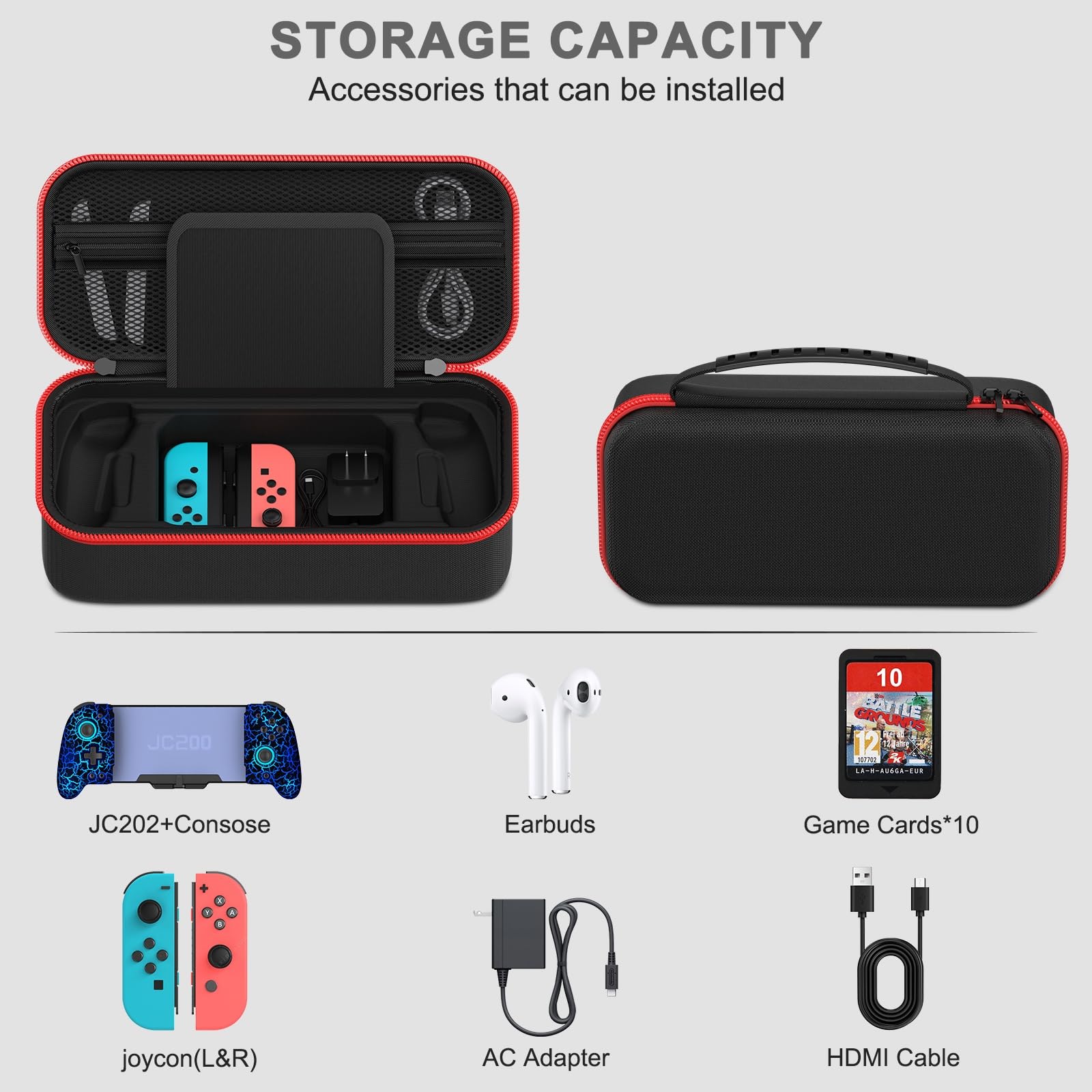 Snapklik.com : Customized Switch Travel Case For JC200 & JC201 Switch ...