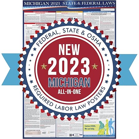 Amazon.com : 2023 Michigan and Federal Labor Law Poster (English, MI ...