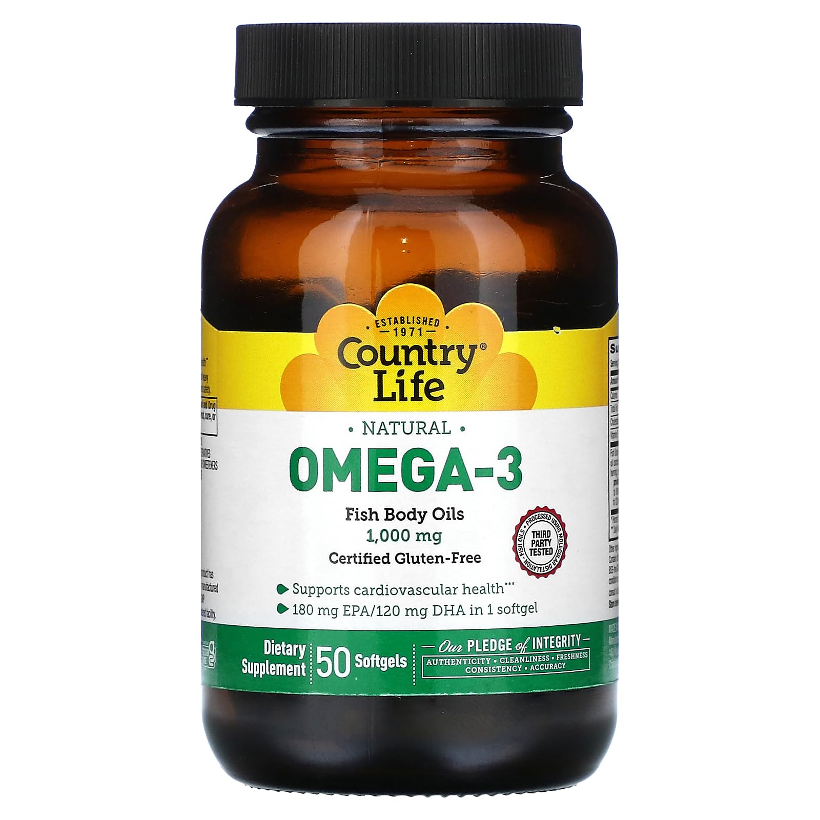 Country Life Omega 3 Fish Oil Supplement 10000mg 180mg Epa | Desertcart ...