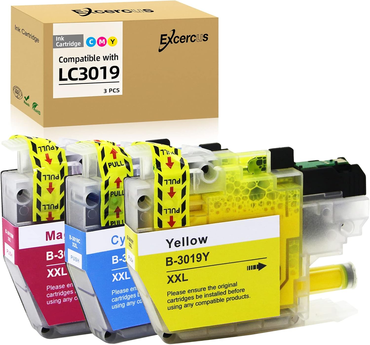 Amazon.com: EXCERCUS Compatible LC3019 XXL Ink Cartridges Replacement ...