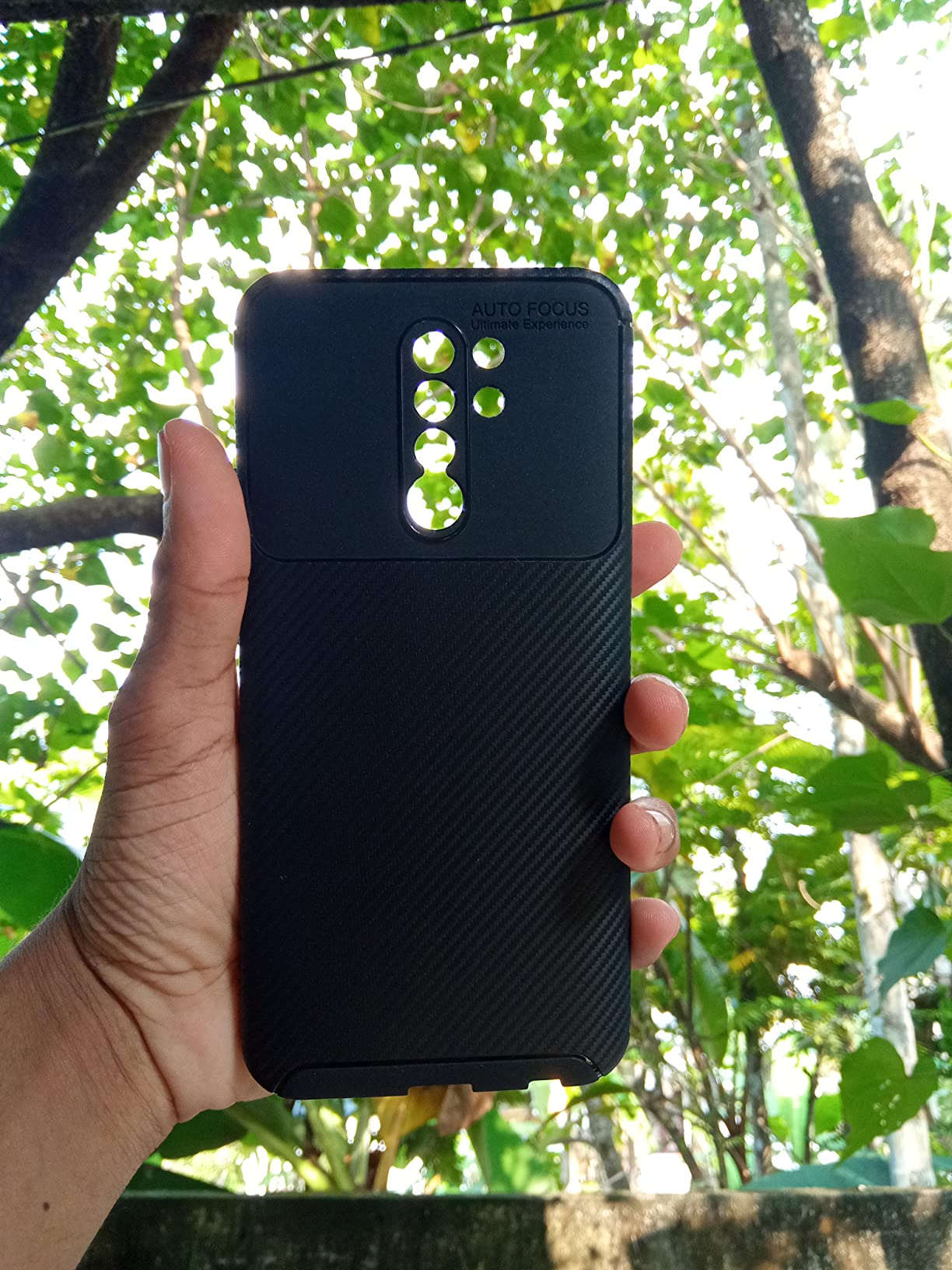 TheGiftKart Rugged Carbon Fibre Armor Back Cover Case for Redmi 9 Prime/Poco M2 | Shockproof ...