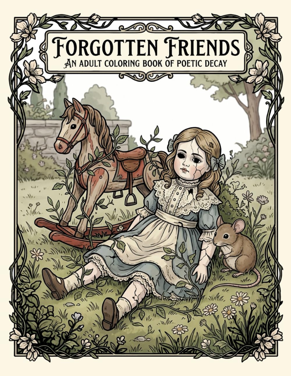 Amazon.com: Forgotten Friends: An adult coloring book of poetic decay ...