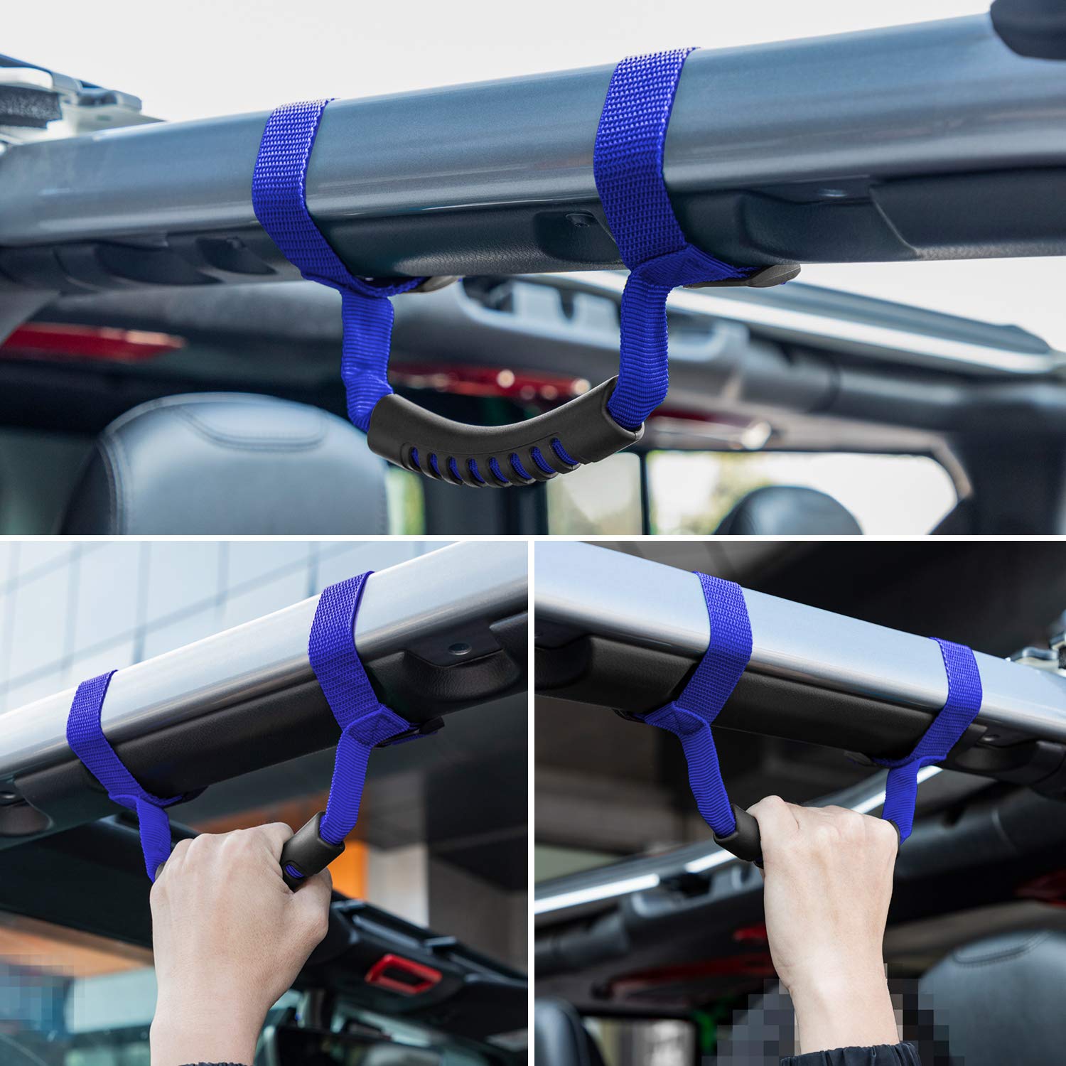 Snapklik.com : 4 X Roll Bar Grab Handles Grip Handle For Jeep Wrangler ...