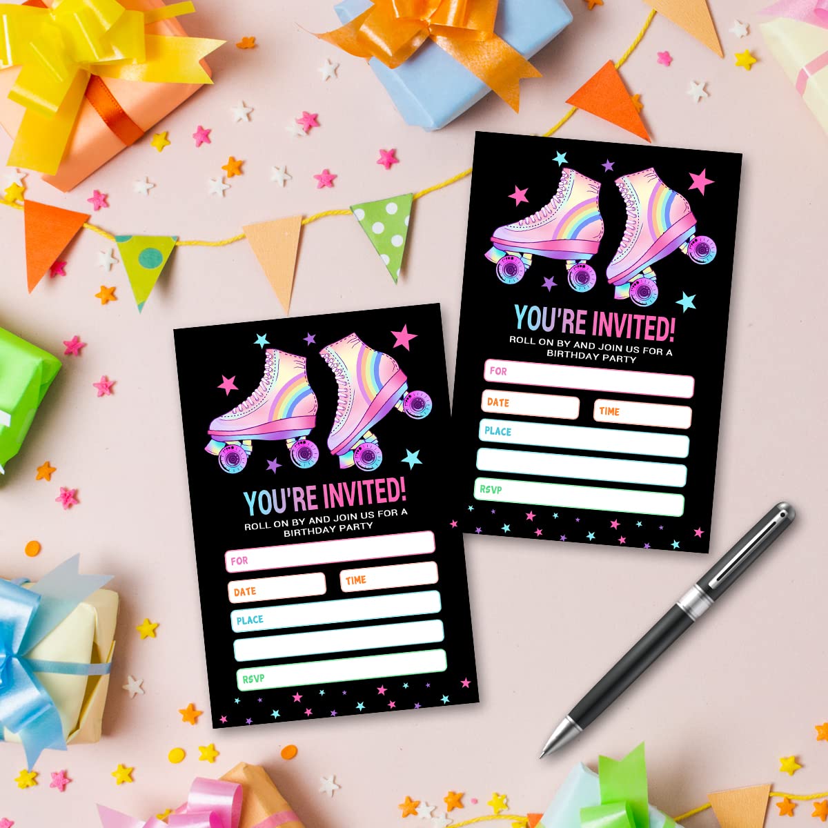 Snapklik.com : Sirjiera Skating Party Invitations
