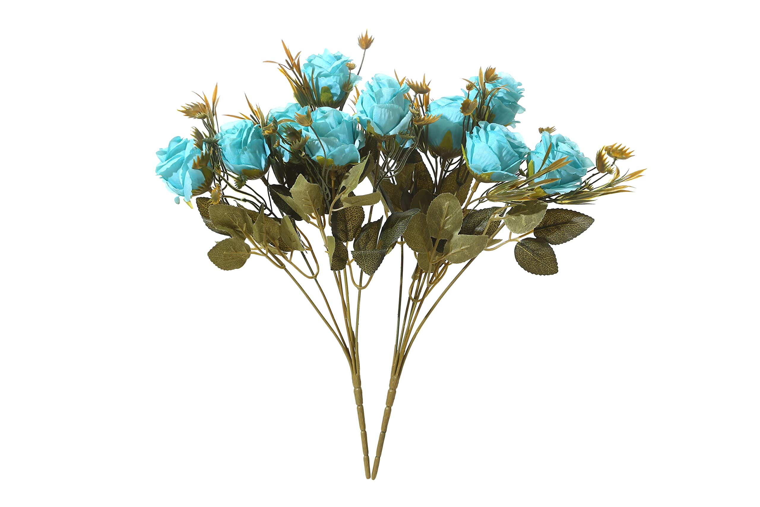 Amazon.com: YoungJewl Artificial Flowers 6 Branch Fake Silk Mini Rose ...