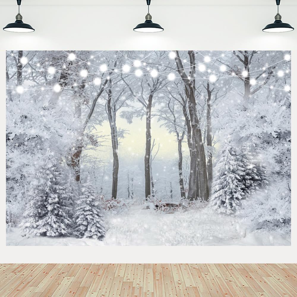 Amazon.com : Maoglfuriron 7x5ft Winter Wonderland Backdrop Christmas ...