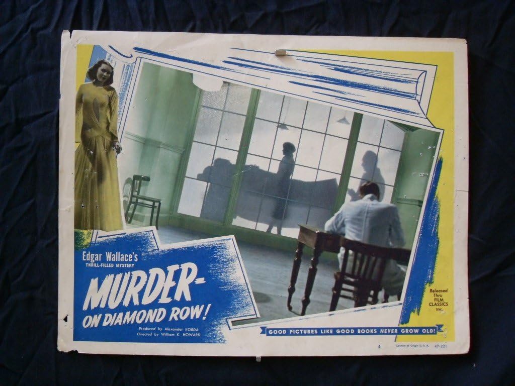 Amazon.com: MOVIE POSTER: MURDER-ON DIAMOND ROW!-1947-ORIGINAL 11"x14 ...