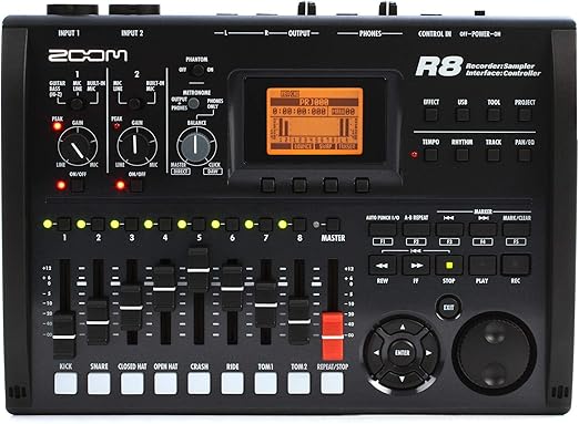 Amazon.com: Zoom R8 8-Track SD Recorder Interface Sampler : Zoom ...
