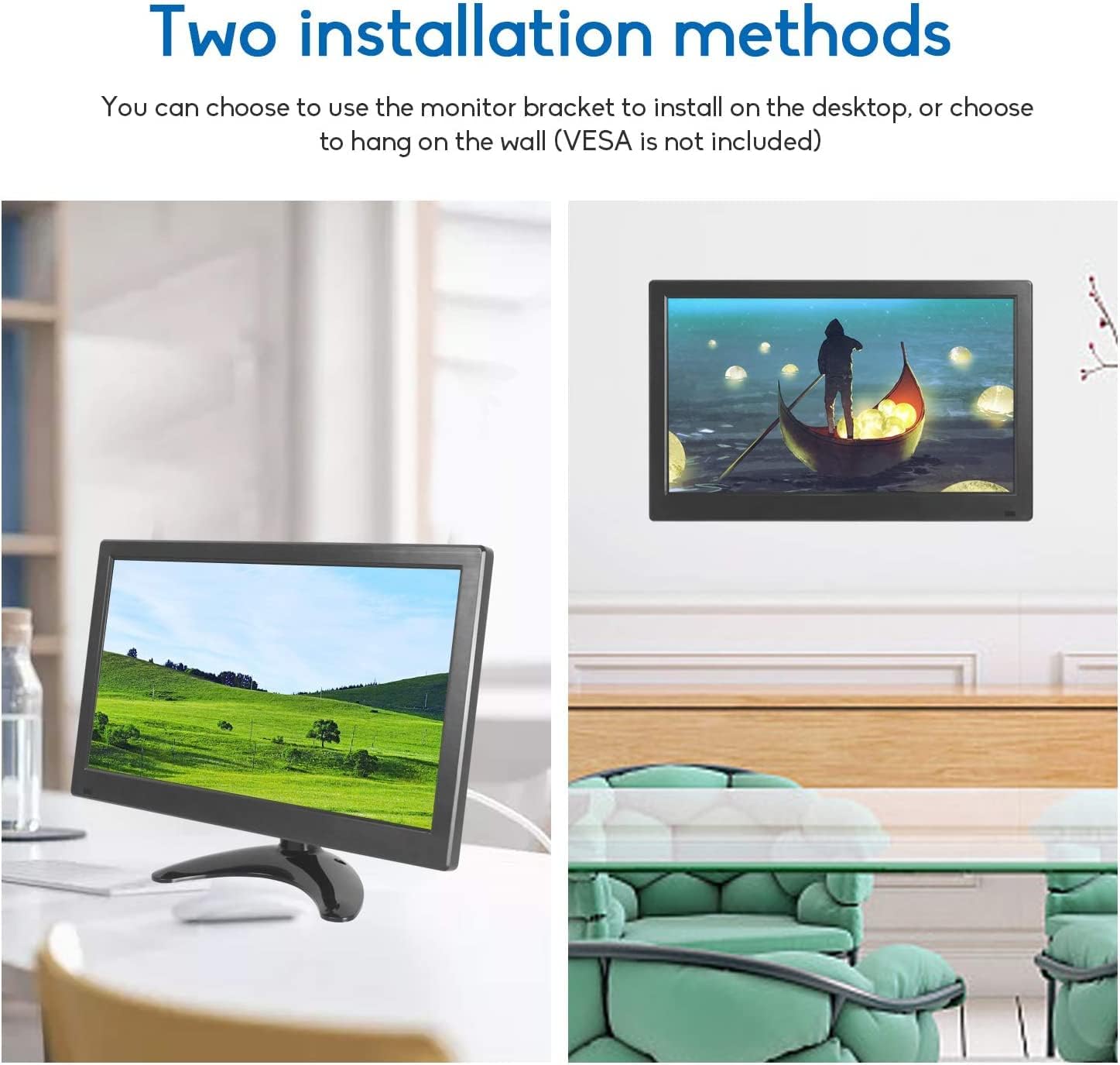 Buy WHOLEV 12 Inch IPS Small HDMI Monitor 1920×1080 FHD Color Display ...