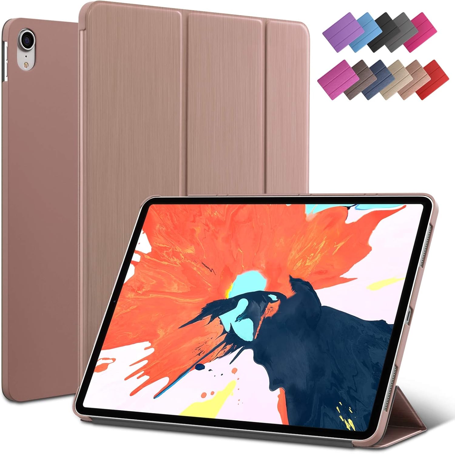 Amazon.com: iPad Pro 11-inch case, ROARTZ Rose Gold Slim Fit Smart ...