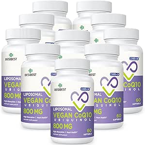 Amazon.com: Liposomal Ubiquinol CoQ10 800 MG Softgel, High Absorption CoQ10 Ubiquinol Supplement ...