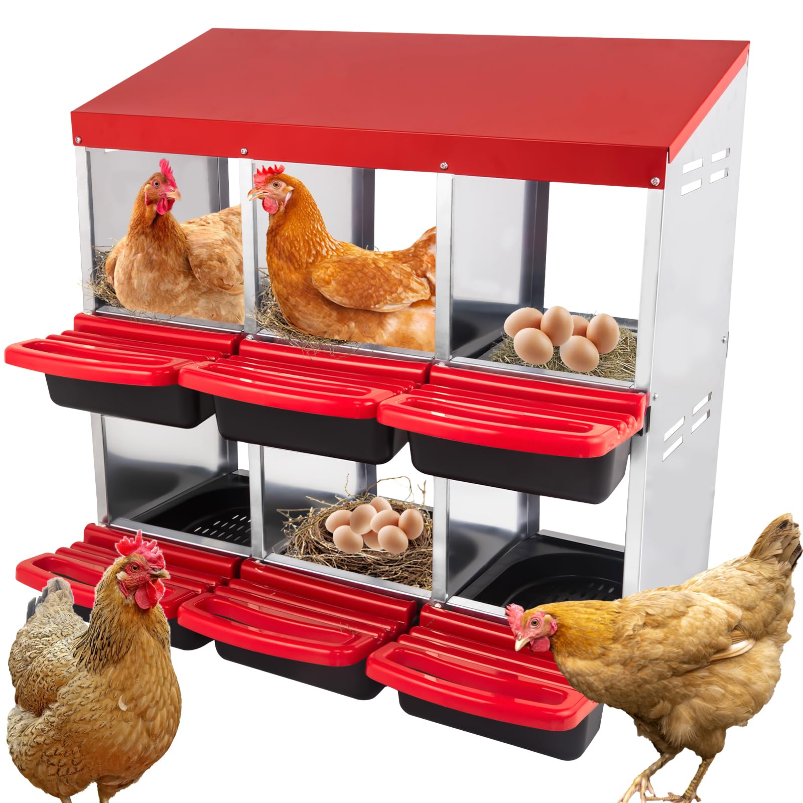 Amazon.com: GDLIN Nesting Boxes for Chickens, Chicken Nesting Box, 6 ...