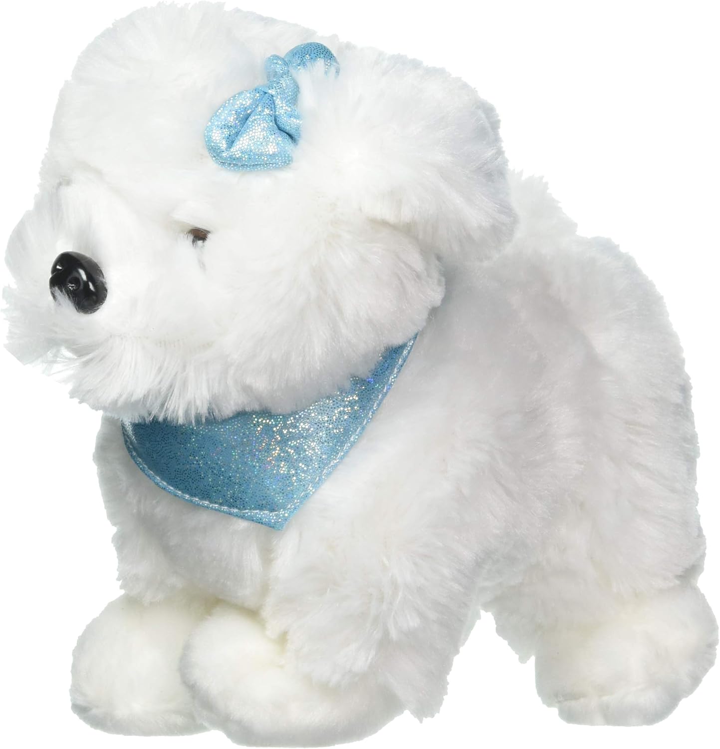 White Maltese Stuffed Animal Plush Puppy Dog That Barks : Amazon.com.au ...