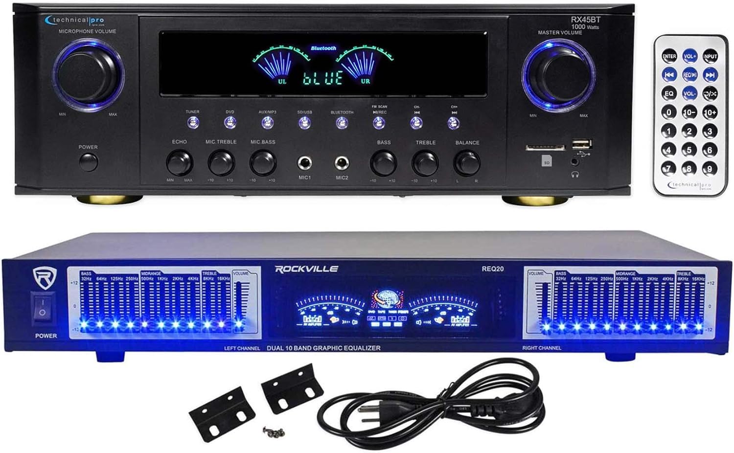 Amazon.com: Technical Pro RX45BT Home Theater Receiver 1000w Amplifier ...