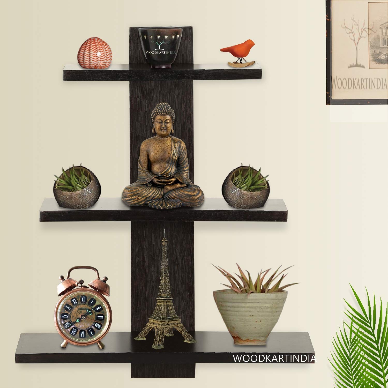 WOOD KARTINDIA Woodkartindia Wooden Floating Wall Shelf/Wall Rack/Book ...