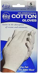 Amazon.com : Cara 100% Dermatological Cotton Gloves Small 1 Pair (Pack ...