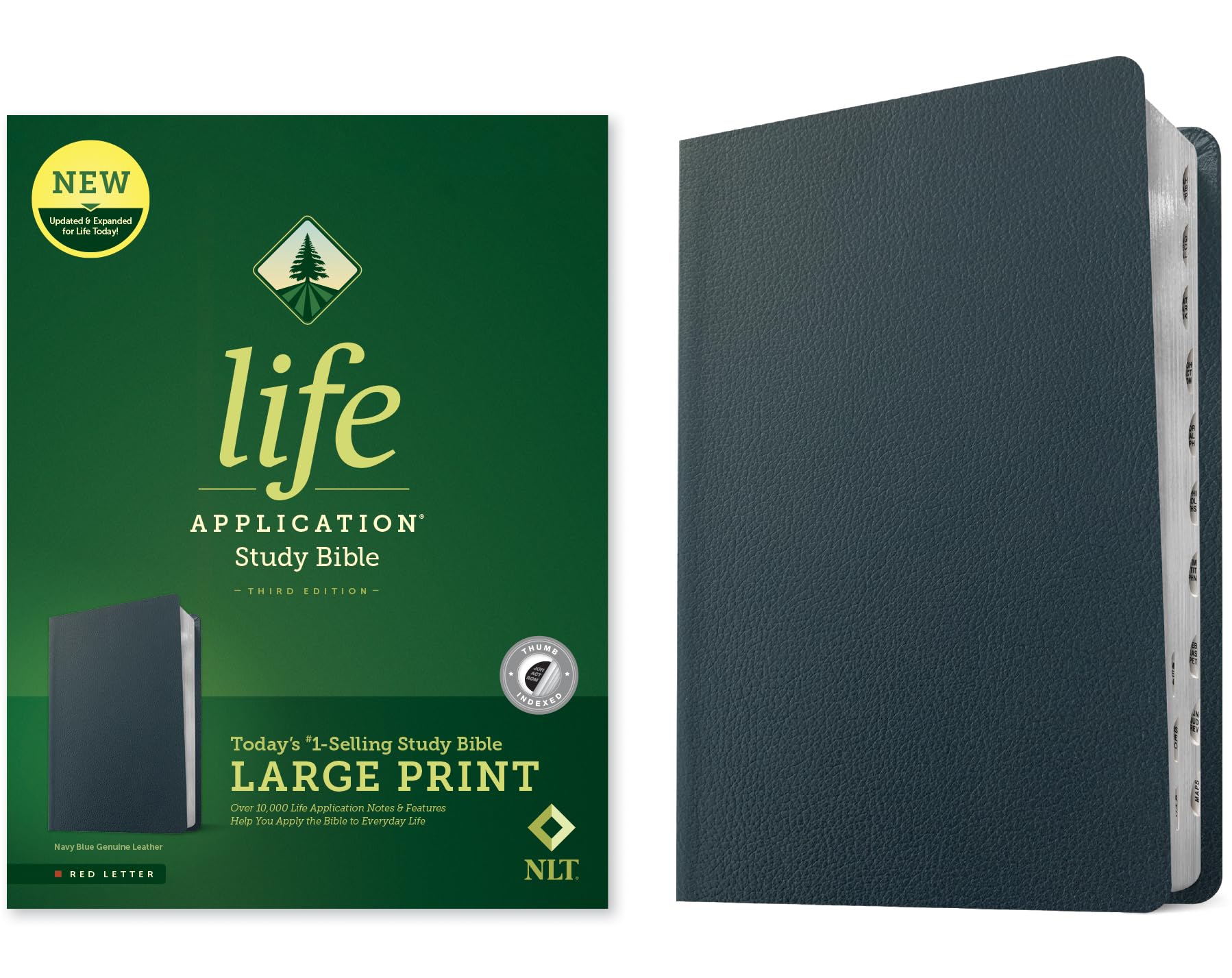 NLT Life Application Study Bible, Third Edition, Large Print (Genuine ...