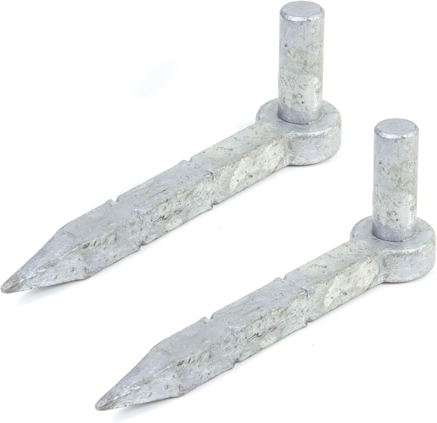 Pair of Large Hook to Drive Iron Gate Pins 22mm x 215mm Heavy Duty Hot ...