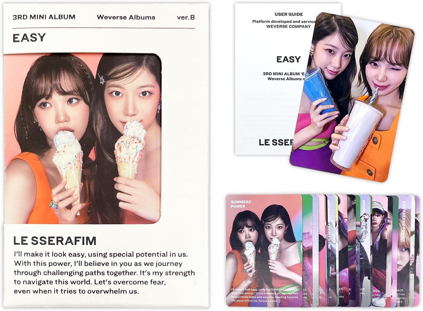 LE SSERAFIM - 3rd Mini Album [EASY] (Weverse Albums Ver. - B(UNIT ...