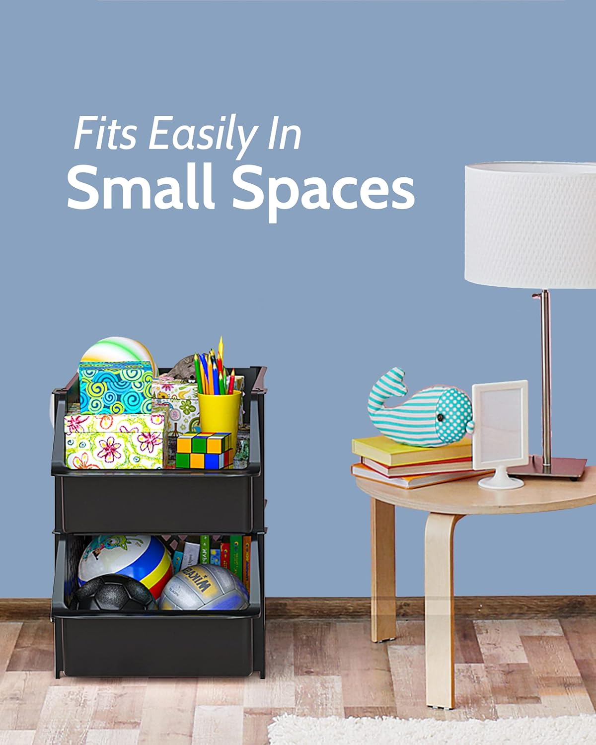 Skywin Contenedores de almacenamiento apilables de plástico para ...