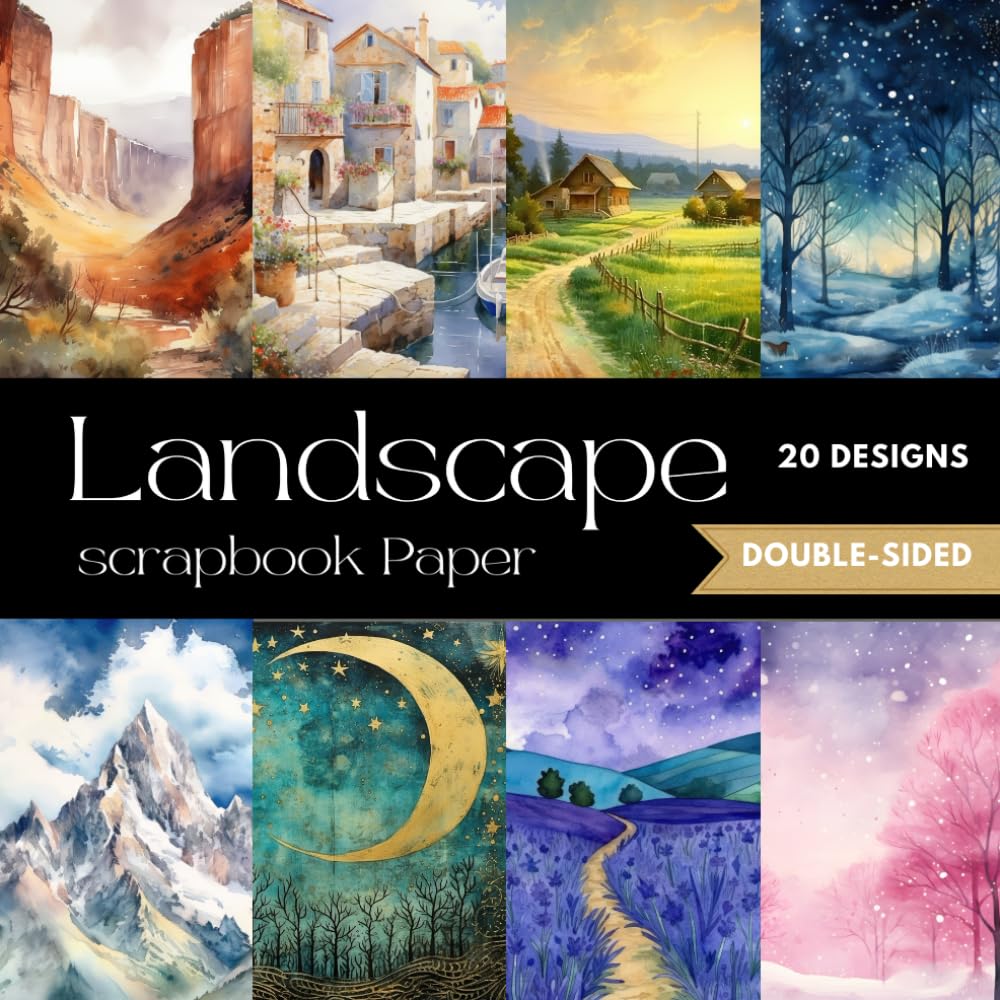 Landscape Scrapbook Paper: Decorative Sheets Double Sided Craft Paper ...