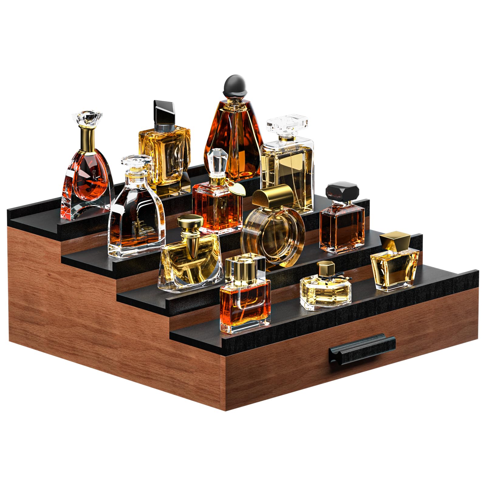 Amazon.com: Vdamu Cologne Organizer for Men,4 Tier of Elevated Cologne ...