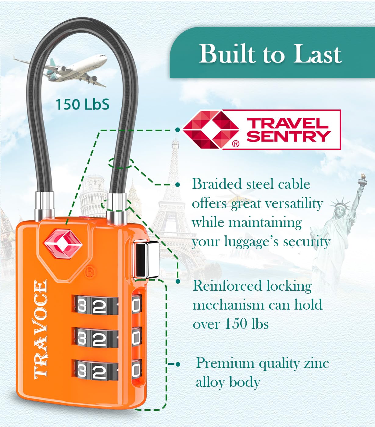 Snapklik.com : TSA Approved Luggage Locks, Travel Locks Which Also Work ...