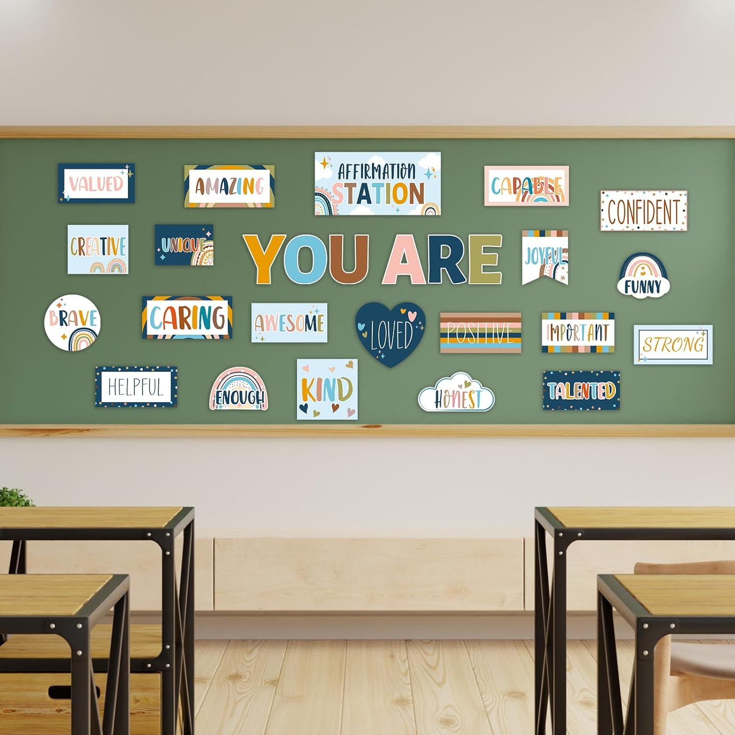 Boho Affirmation Station Bulletin Board Set Rainbow Philippines | Ubuy