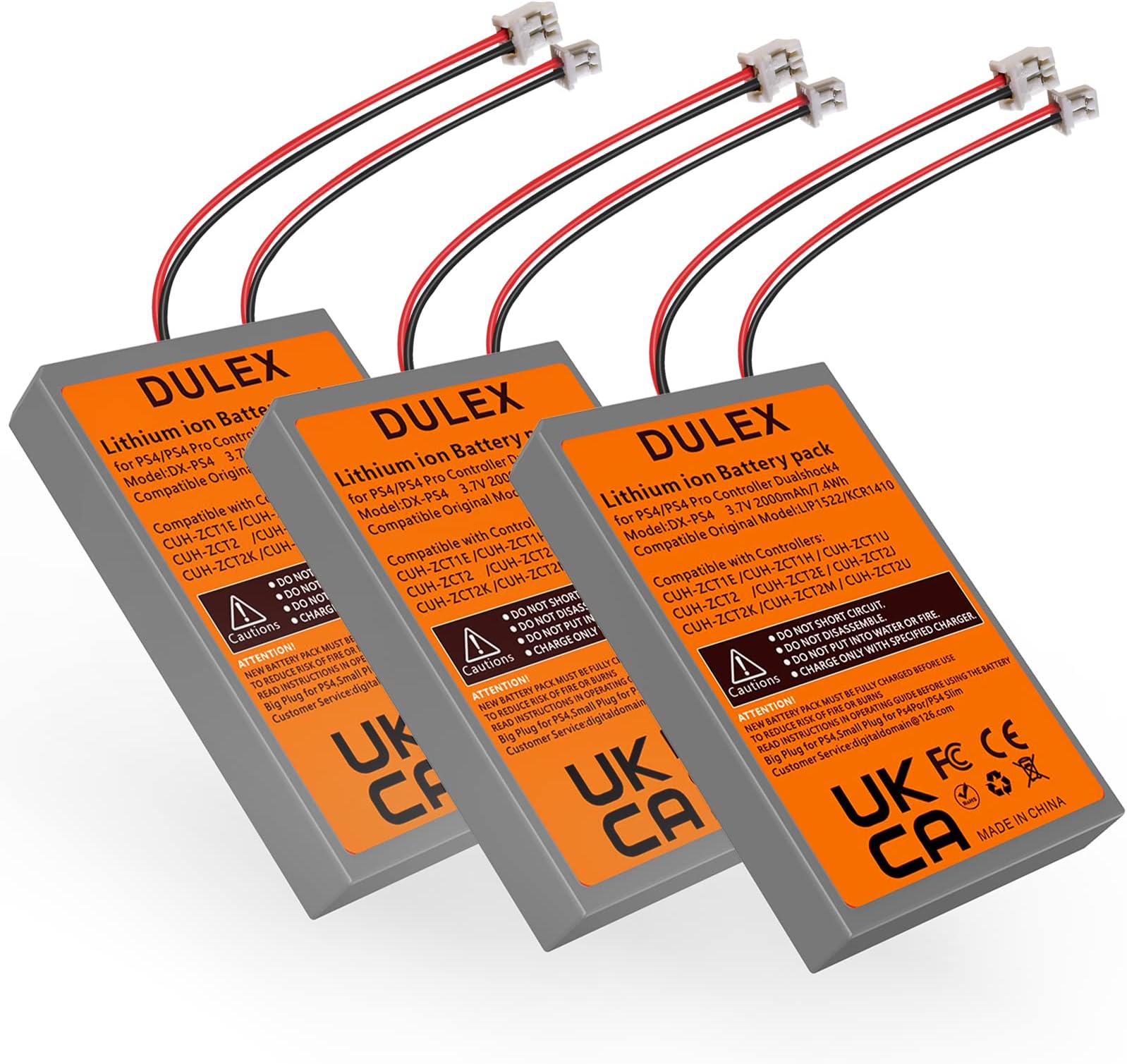 Amazon.com: DULEX 3.7V 2000mAh LIP1522 Replacement Battery with Big and ...