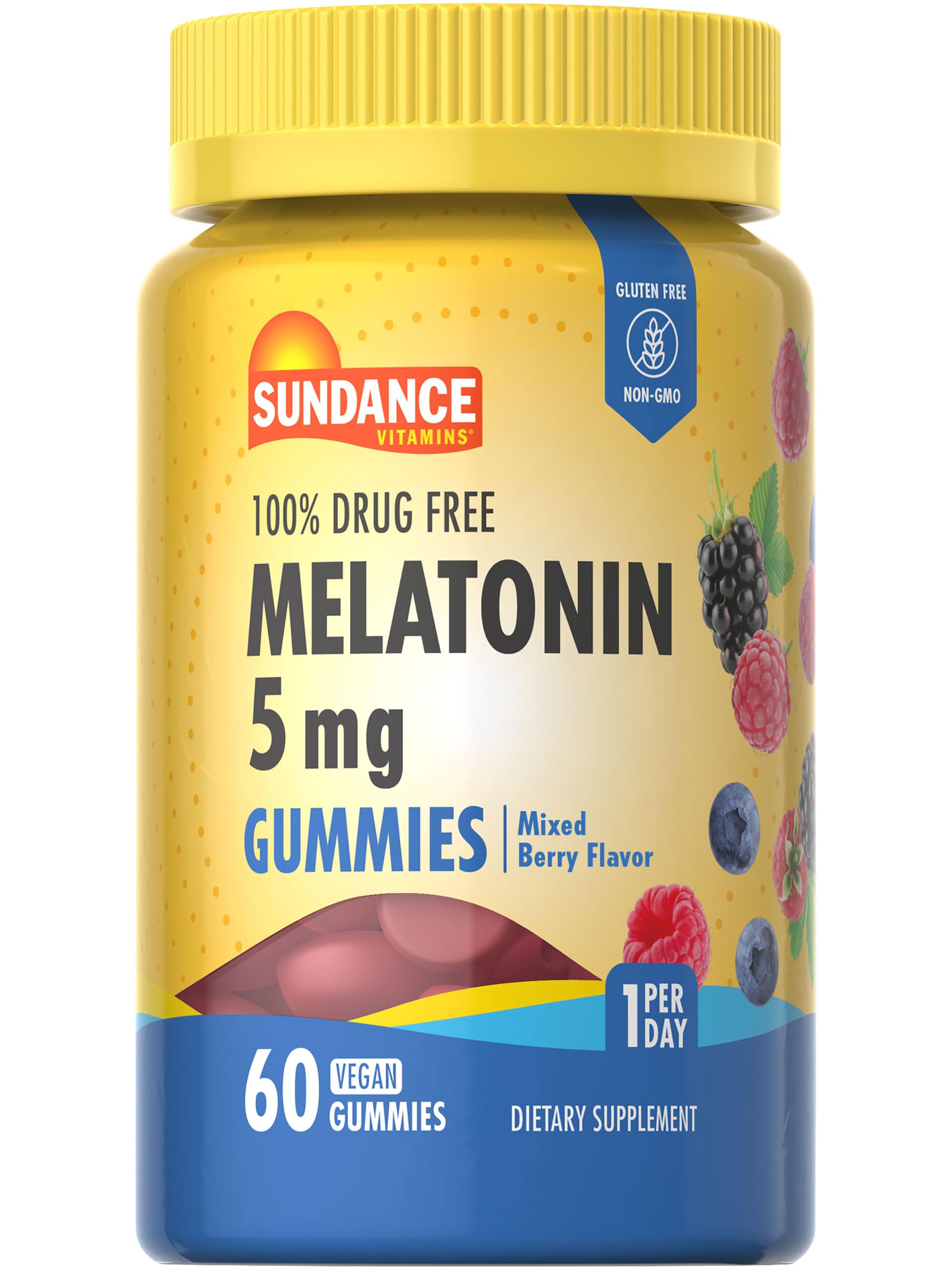 Amazon.com: Sundance Melatonin Gummies 5mg | 60 Count | Mixed Berry ...