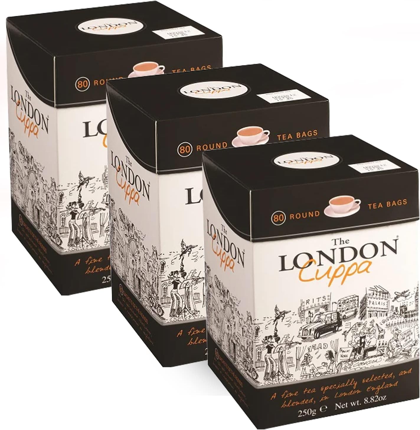 London Cuppa Tea | 80 Teabags of Premium Black Tea | English breakfast ...