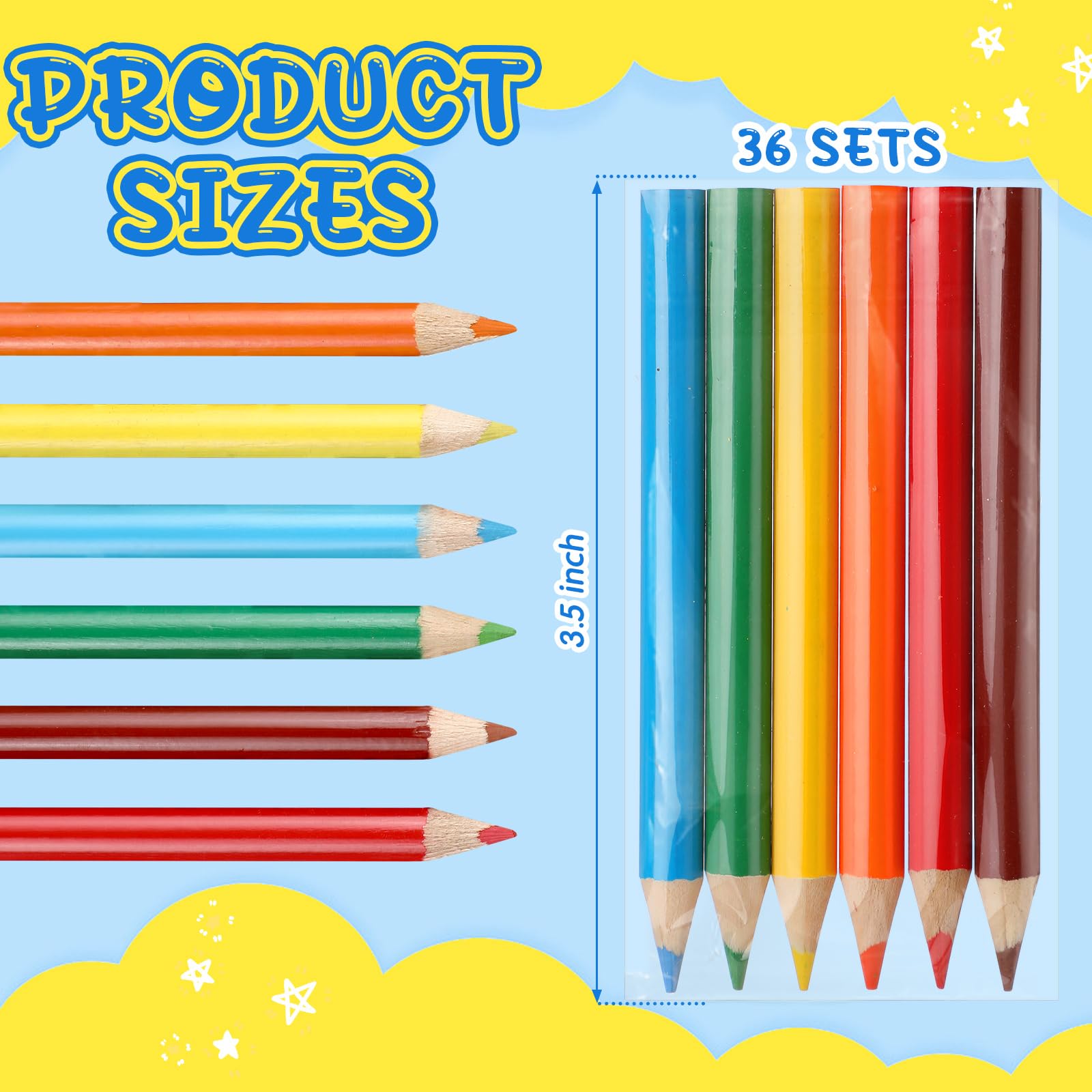 Snapklik.com : Cholemy 36 Sets Mini Colored Pencils 3.5 Inch Portable ...