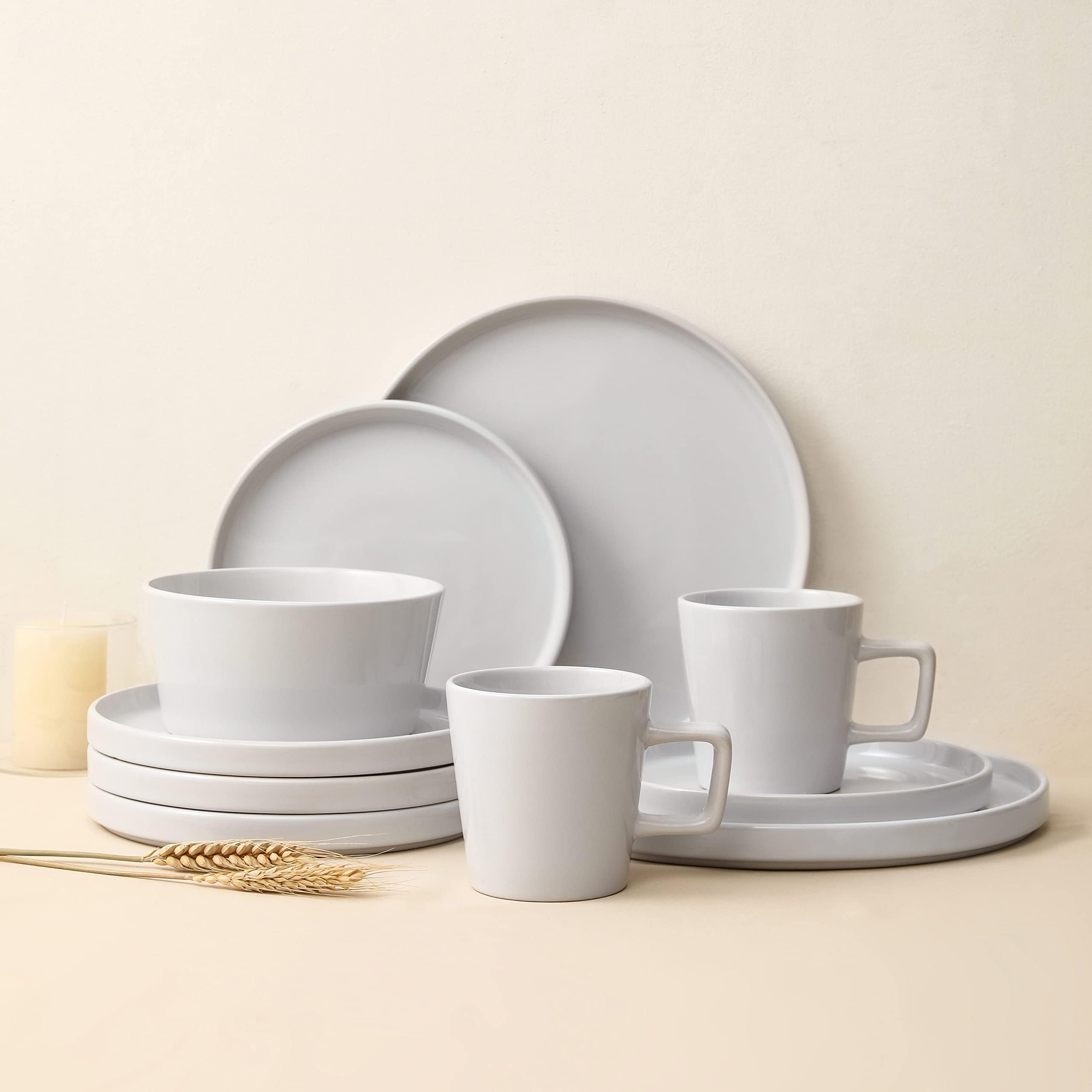 Amazon.com | 10 Strawberry Street Wazee Matte Coupe Dinnerware Pack of ...