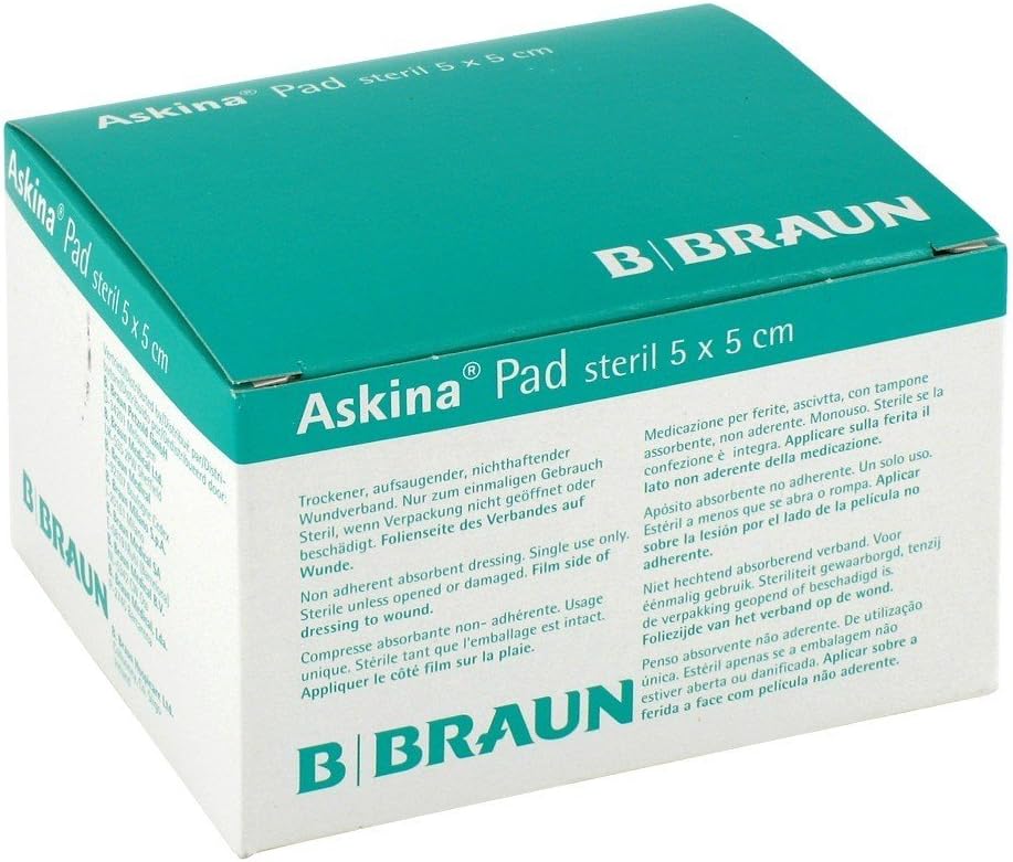 ASKINA Pad Wundauflage 5x5cm nichthaftend, 25 St : Amazon.de: Drogerie ...