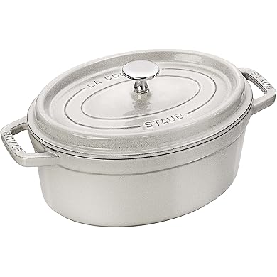 Amazon.co.jp: 【アウトレット】Staub ストウブ 「 スノーフレーク ココット カンパーニュ 24cm 」大きい 両手 鋳物 ...