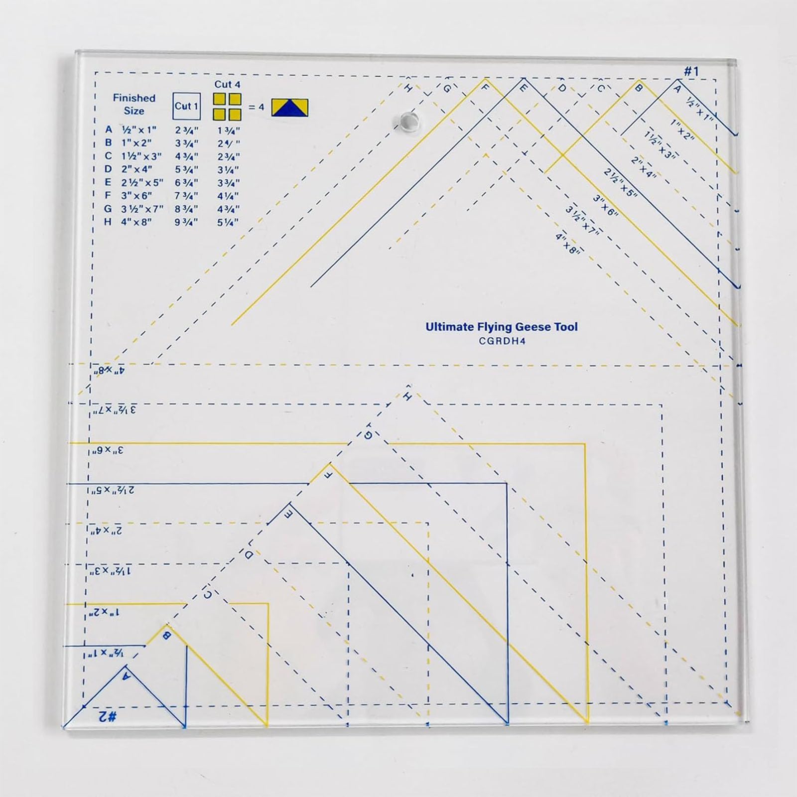 Amazon.com: Bloc Loc~Flying Geese 3" x 6" Acrylic Ruler : Arts, Crafts ...