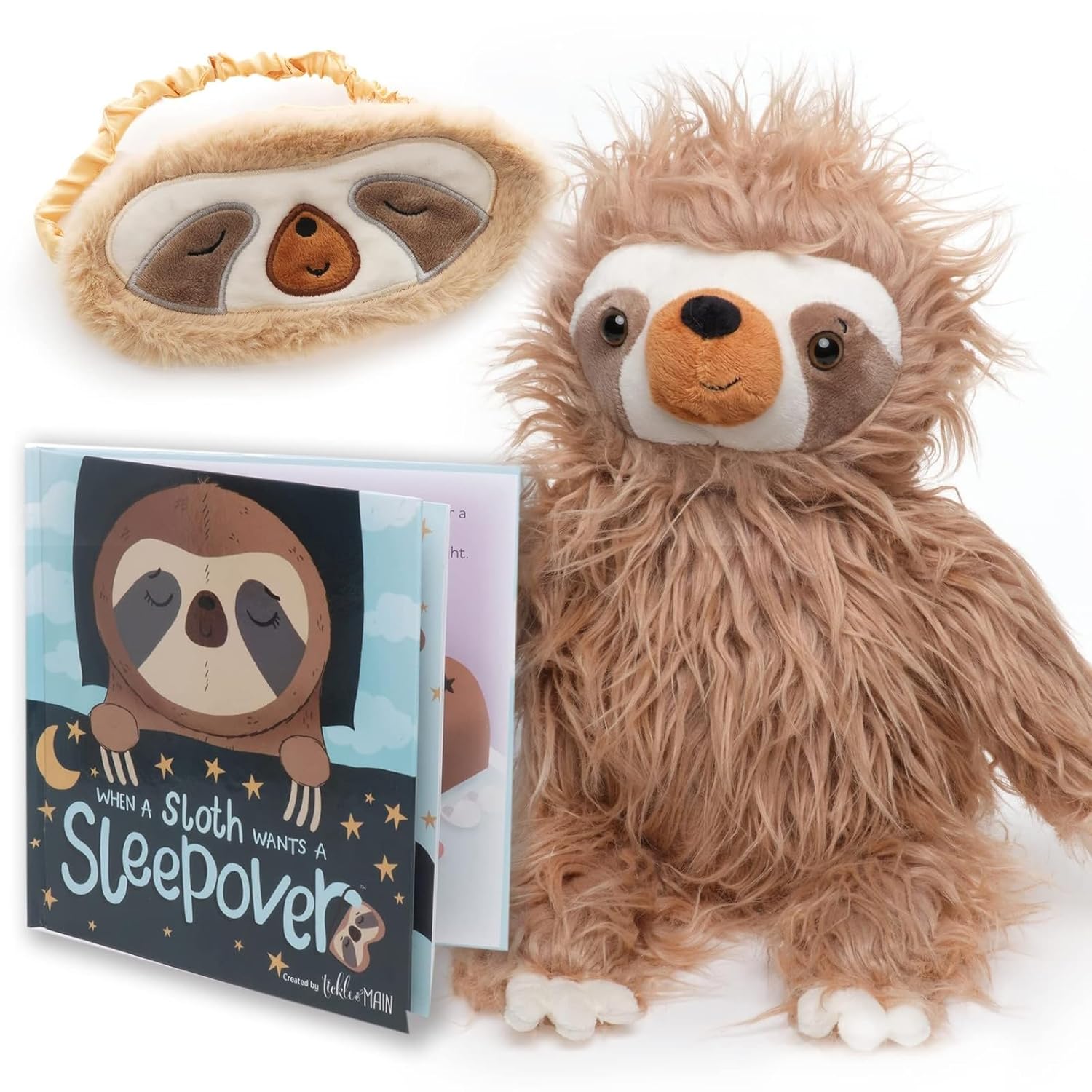 Buy Tickle & Main Sloth Sleepover 3-Piece Set Includes Plush Sloth ...